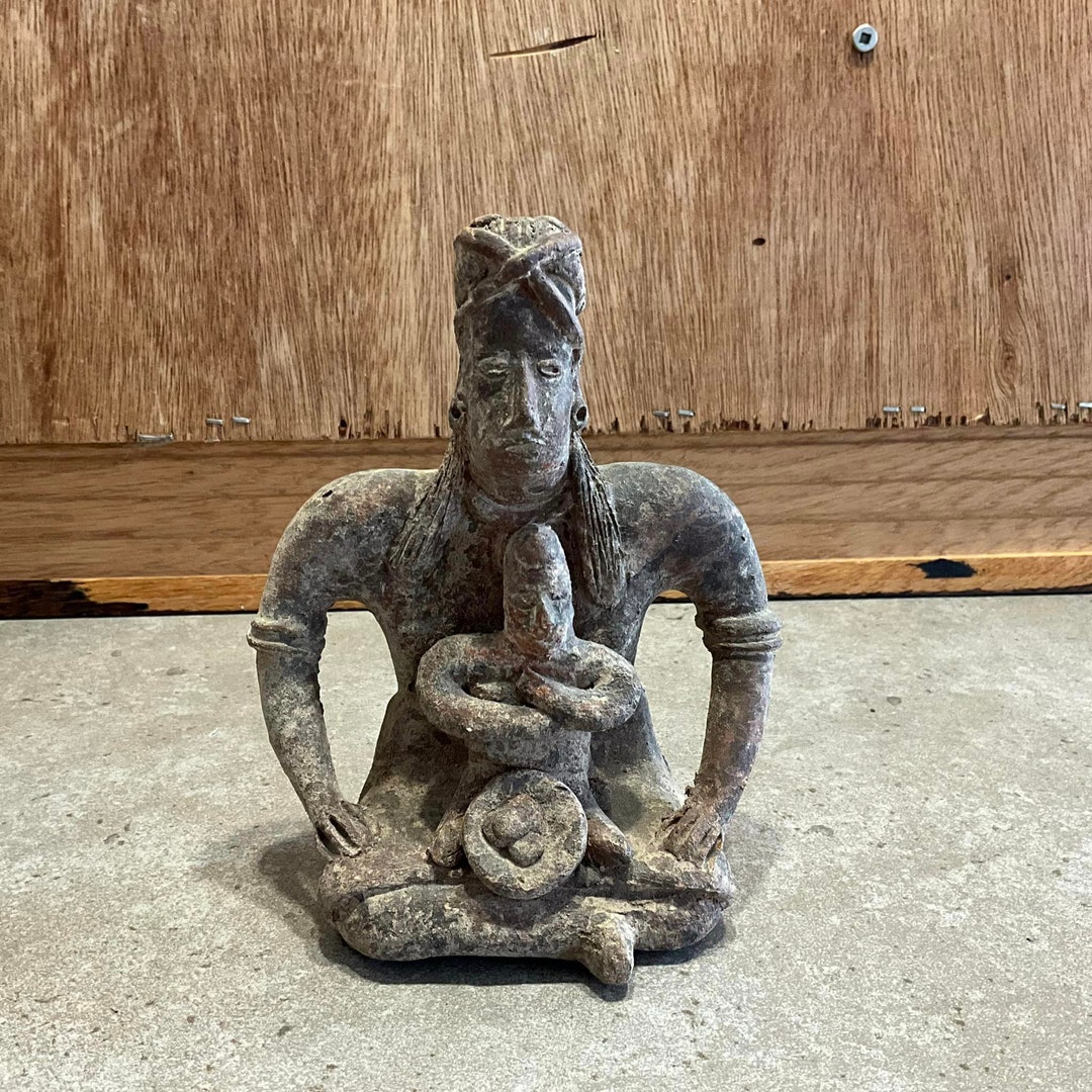 Pre-columbian Figure Maya Aztec Clay Statue Inca Figurine Ancient ...