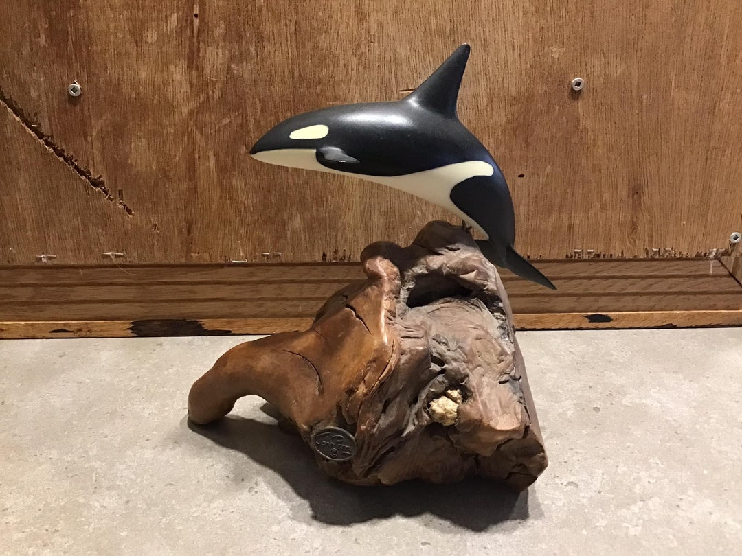John Perry Sculpture Statue Decor Art, Orca Killer Whale Sculpture ...