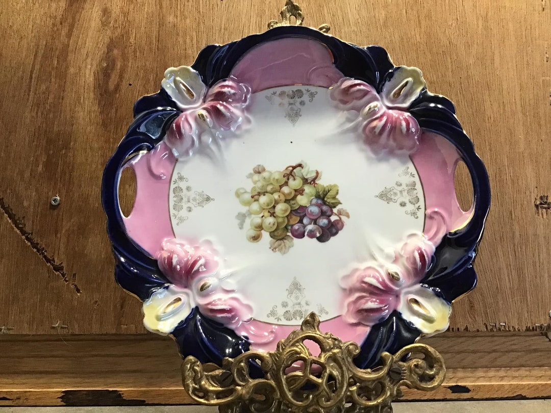 Vintage Eleanor Porcelain Serving Plate Made in Germany, Grapes ...