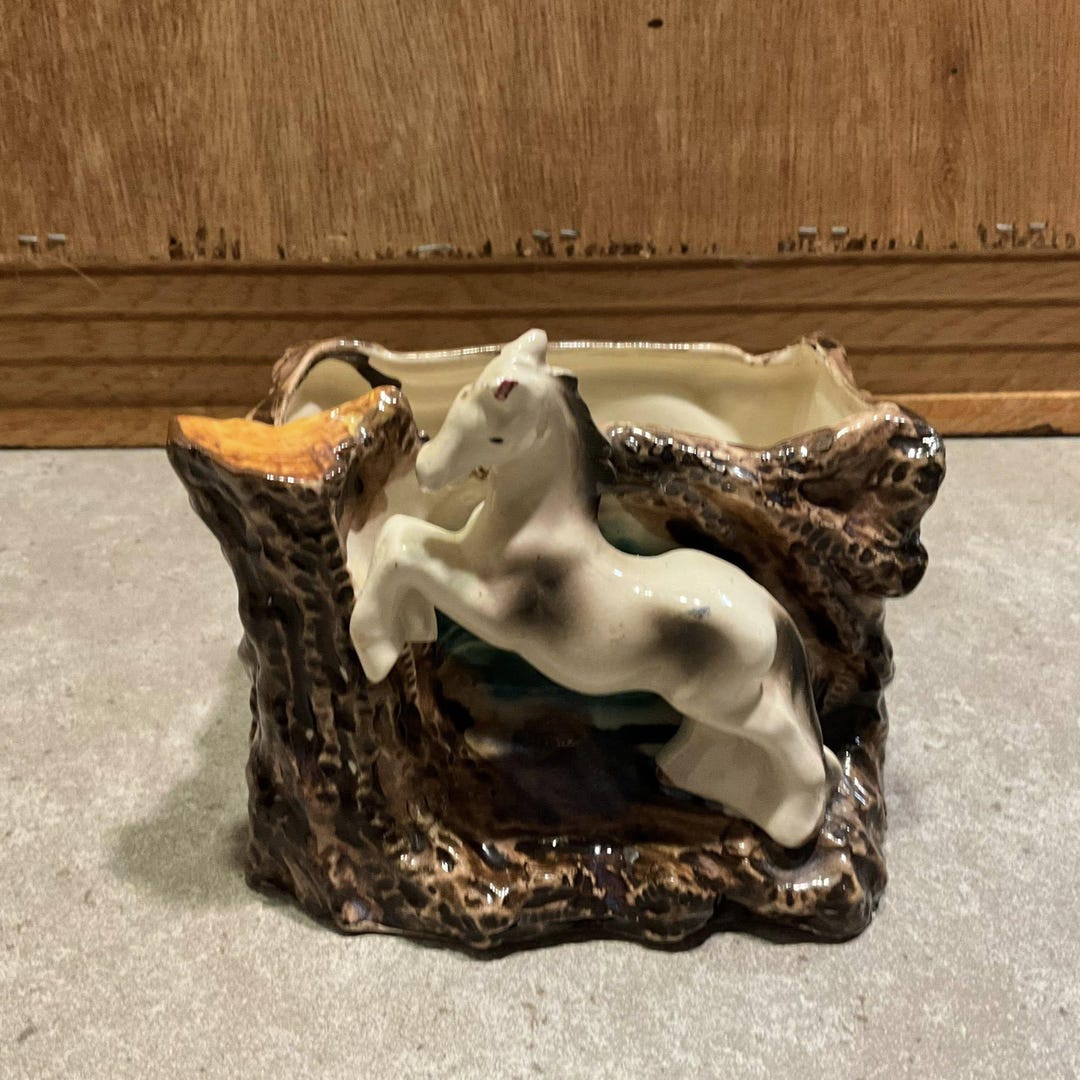 Vintage Shafford Ceramic Horse Vase Planter | Home Decor | Country ...