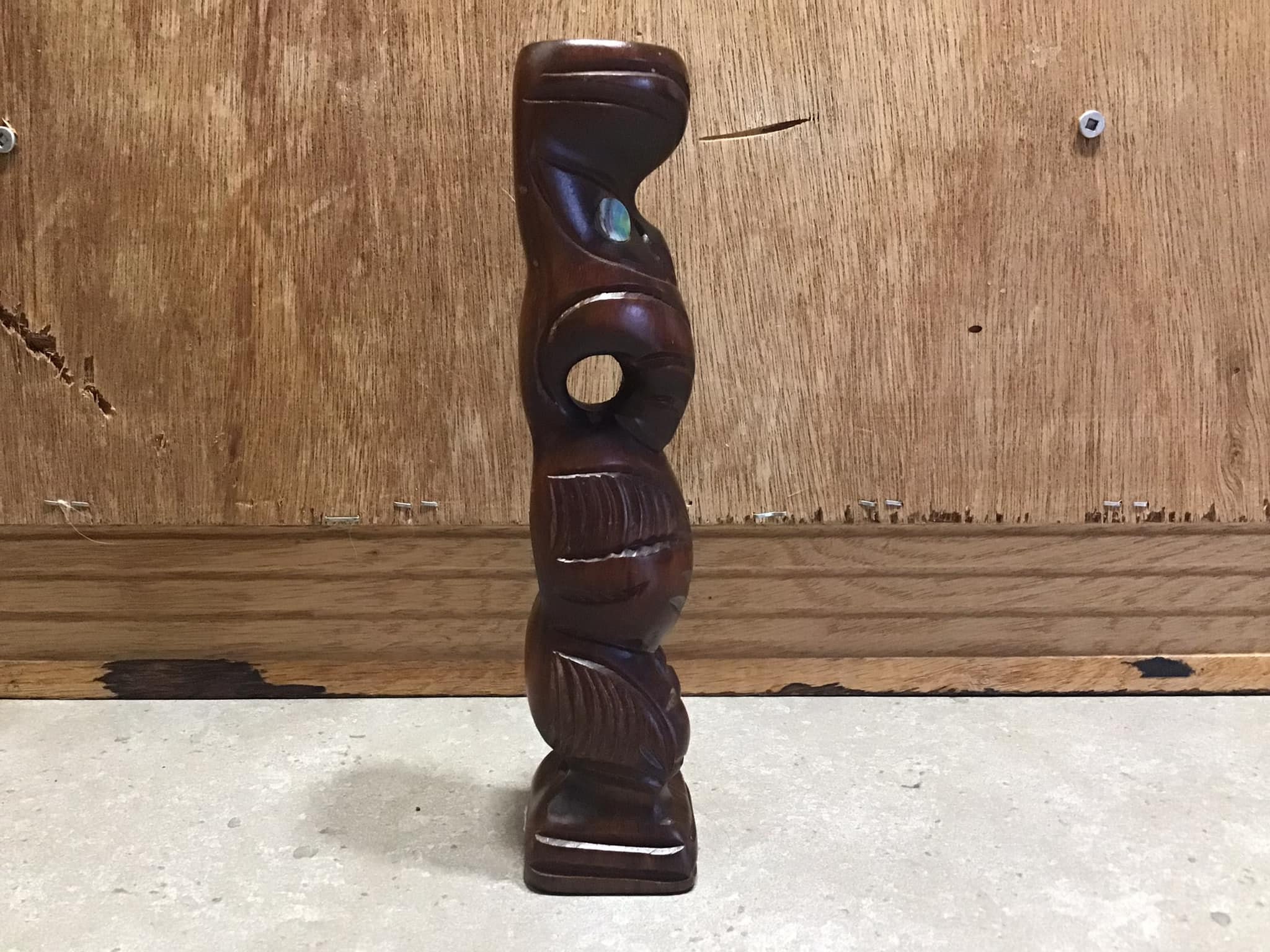 Maori Tiki God Hand Carved Matai Wooden Statue With Paua Shell - Etsy