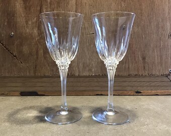 Mikasa Crystal Golden Tiara Water Goblets - Etsy