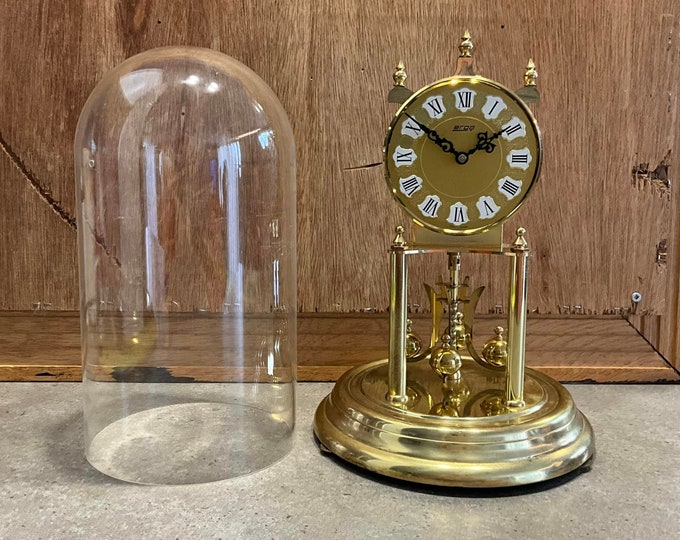 Vintage West Germany Ergo Mantel Clock With Dome, Vintage German Quartz ...