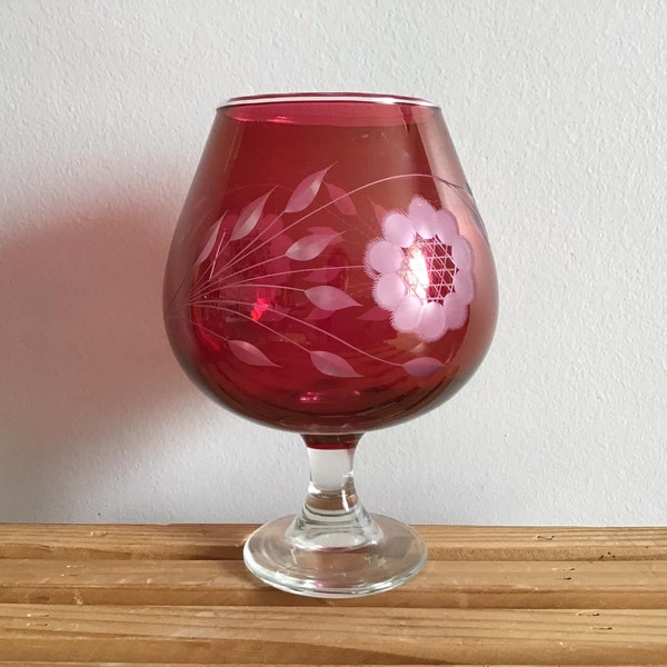 Large Crystal Brandy Glass - Etsy