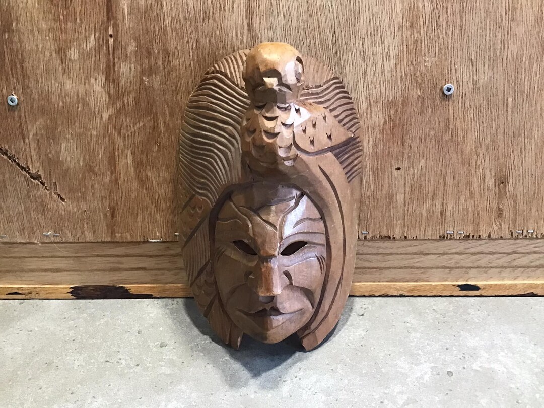 Vintage Mayan Kukulkan Hand Carved Wood Mask With Quetzal Bird - Etsy