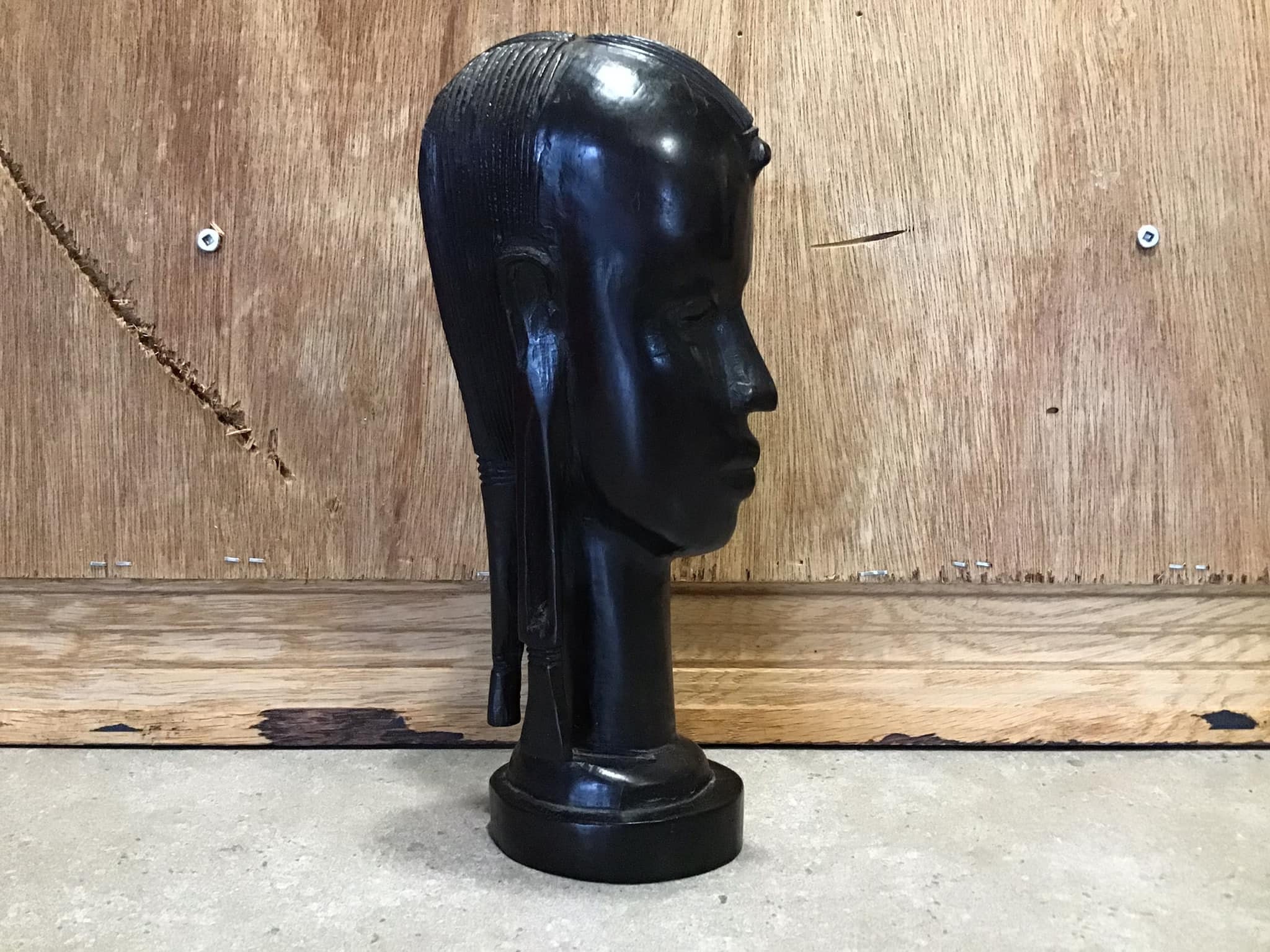 Vintage Carved African Tribal Head Bust Statue Black Dark Home Decor - Etsy