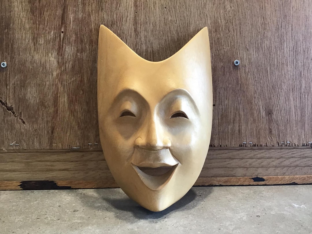 Vintage Wooden Mask Wall Decor - Etsy
