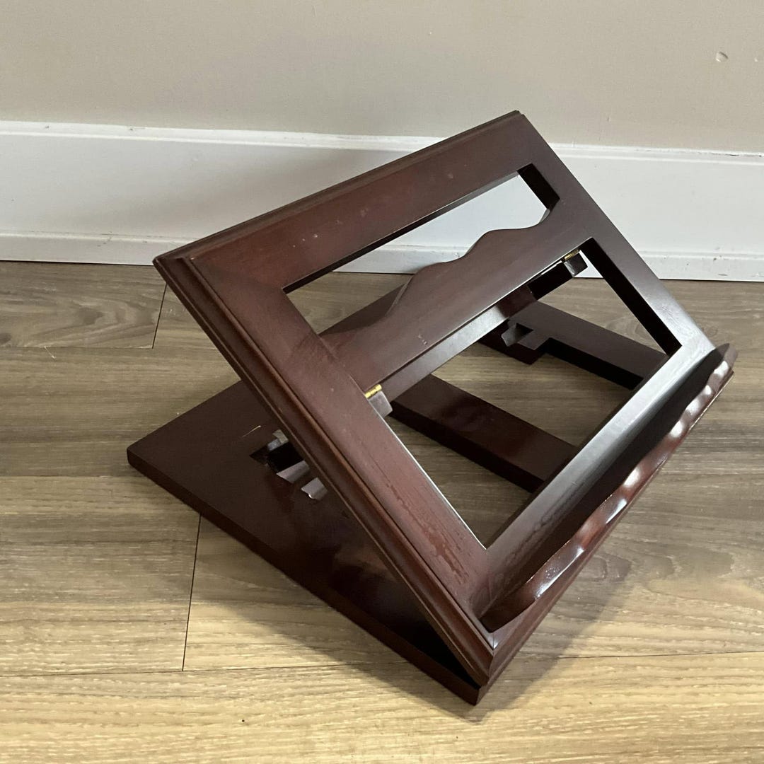 Heritage Adjustable Wood Table Top Book Stand - Etsy
