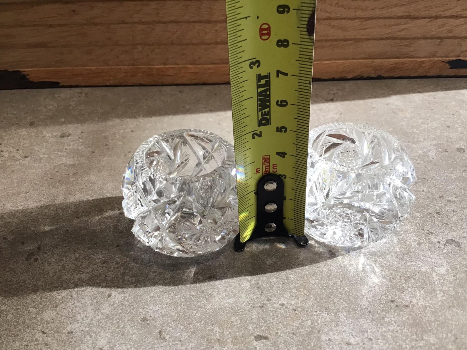 2 Vintage Hand Cut Glass Pinwheel Crystal Candlestick Holders - Etsy