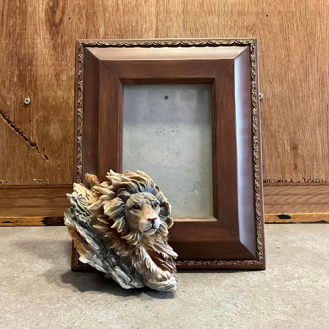 3D Lion Head Picture Frame Photo Easel Back Wild Animal Lover Gift Idea ...