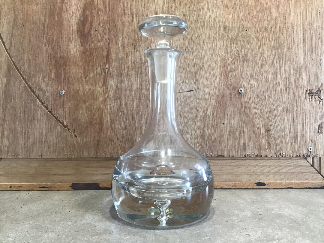Vintage Krosno Crystal Decanter With Lid Stopper Made in Poland Heavy ...