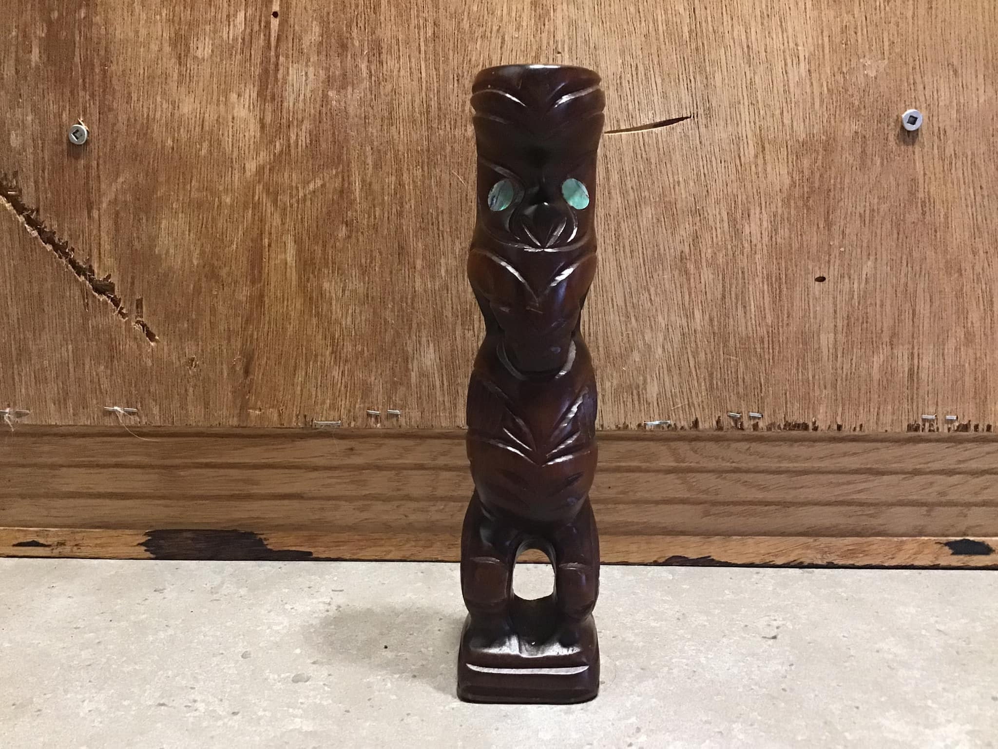 Maori Tiki God Hand Carved Matai Wooden Statue With Paua Shell - Etsy