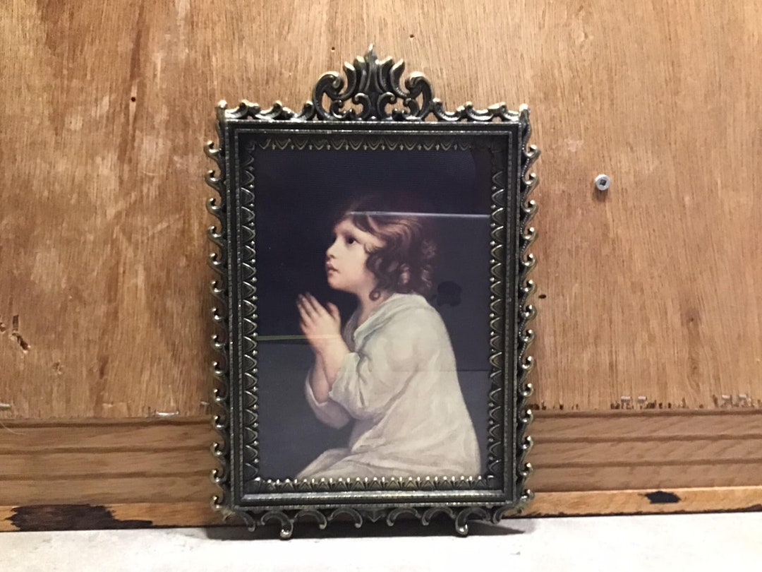 INFANT SAMUEL PRAYING by Sir Joshua Reynolds Brass Frame 1950s Wall ...