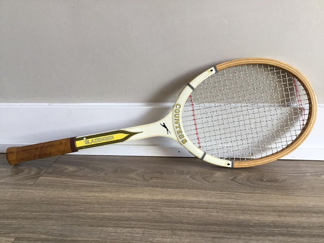 Vintage Slazenger Countess Wood Tennis Racket 4 1/2 L Original Genuine ...