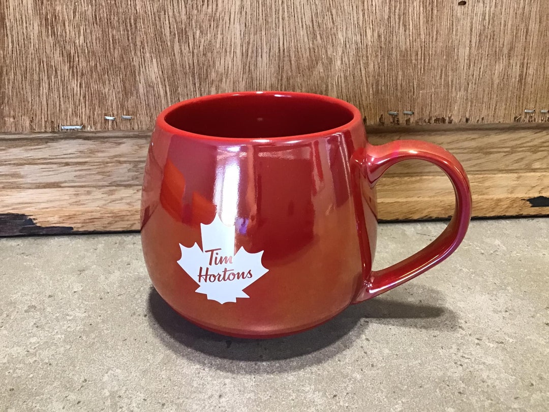Tim Hortons Coffee/tea Mug With a Large Maple Leaf Red and Iridescent ...