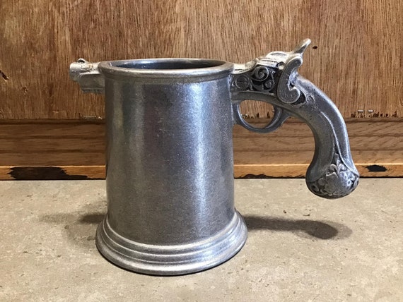 Vintage Pewter Pistol Mug Stein Gun Stein - Etsy