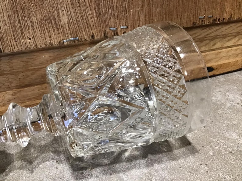 2 Vintage Clear Glass Thumbprint Pattern Wine Glasses or Water - Etsy