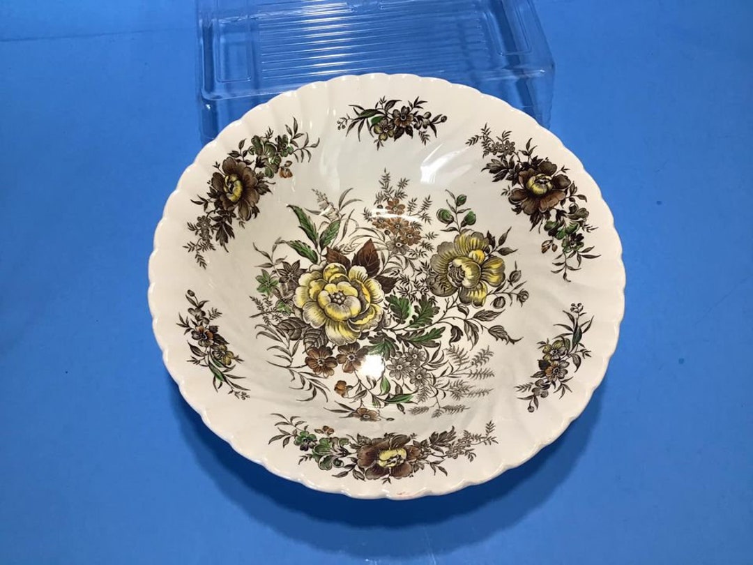 Vintage British Anchor Ironstone Bowl, Staffordshire England, Yellow ...