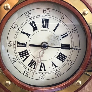 Vintage Nautical Decor Ship Wheel Mantel Clock Roman Numerals - Etsy