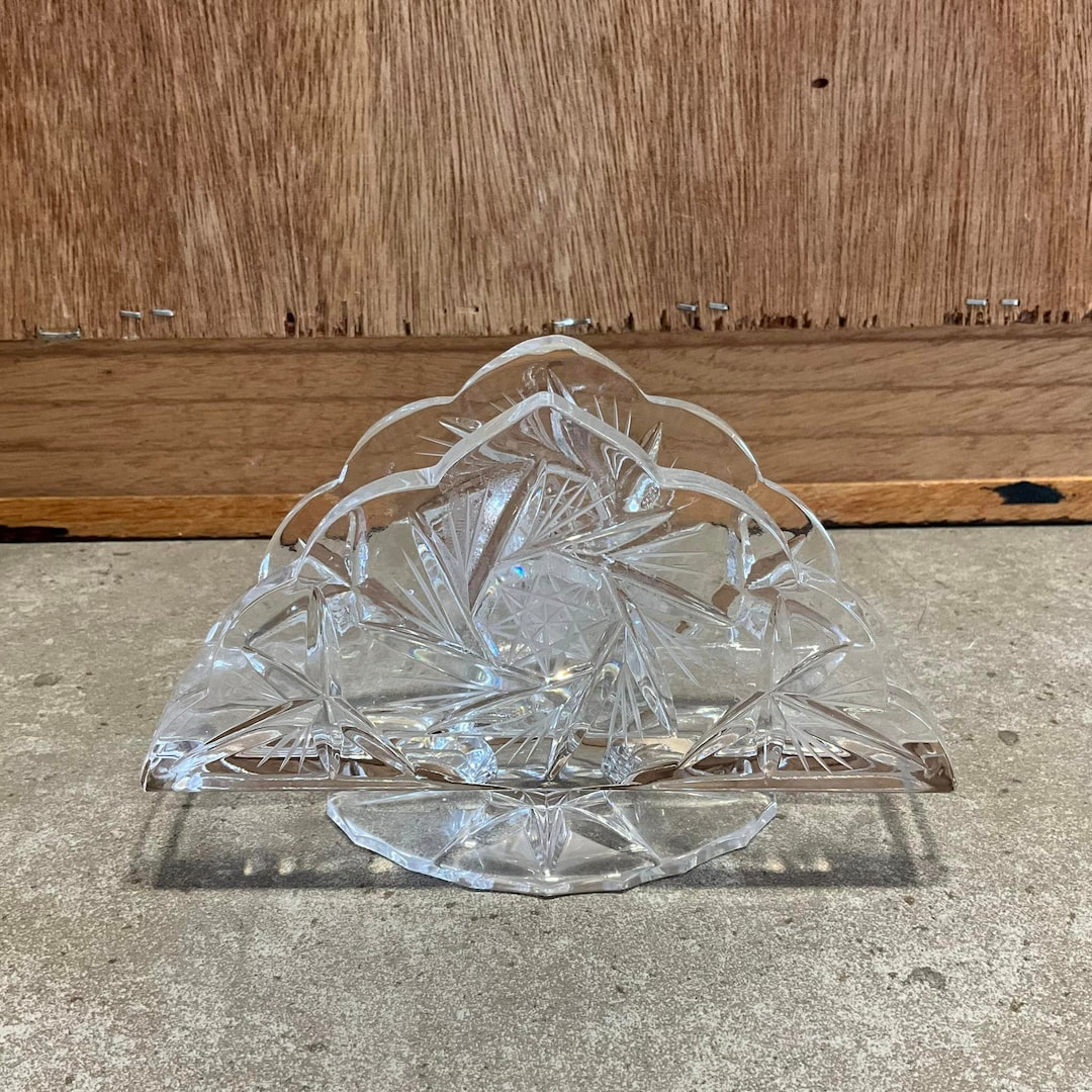 Exquisite Mid Century Pinwheel Crystal Napkin Holder - Etsy