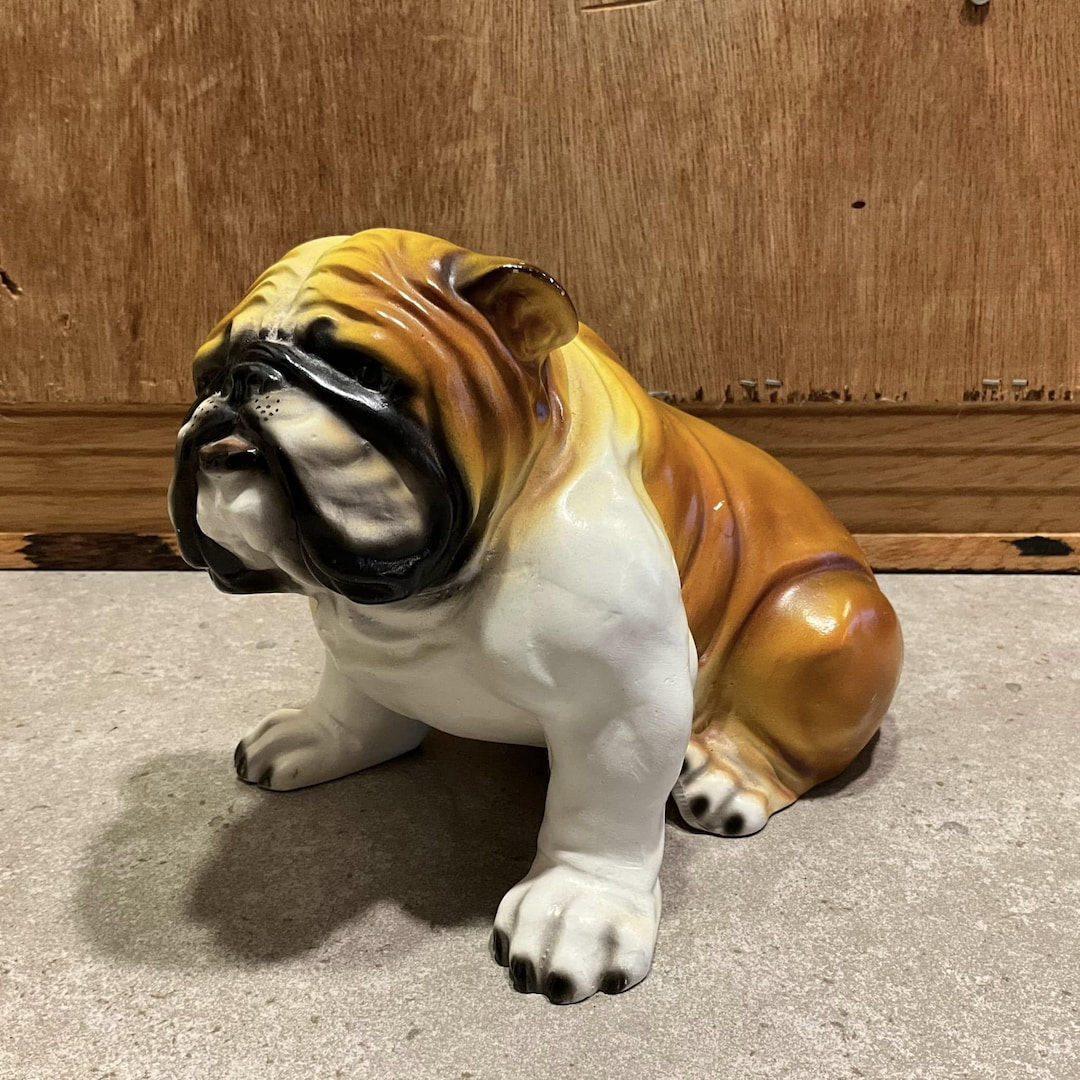 Ceramic English Bulldog Figurine: Collectible Dog Statue - Etsy