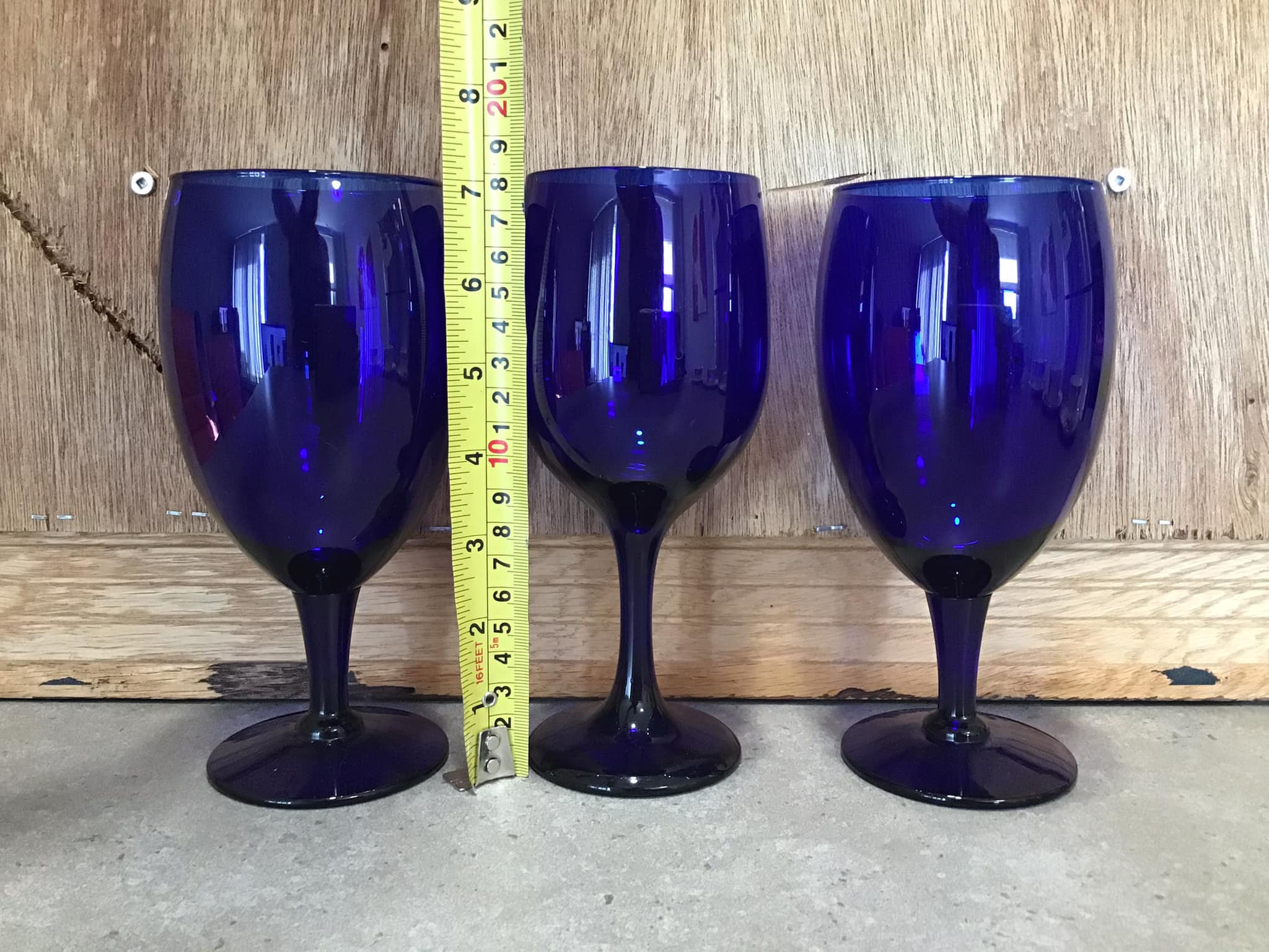 Vintage Libbey Cobalt Blue Wine Glasses Set of 3 Blue Wine - Etsy