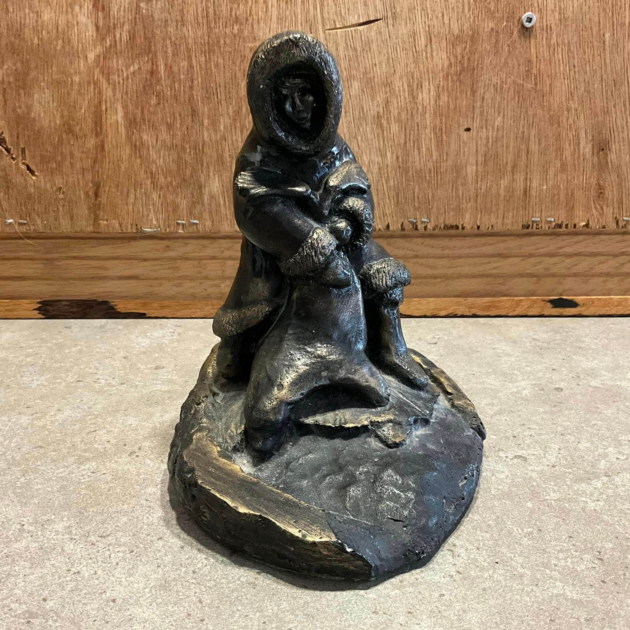 Vintage Eskimo Figurine Vintage, Native Art, Shelf Decor Made in Canada ...