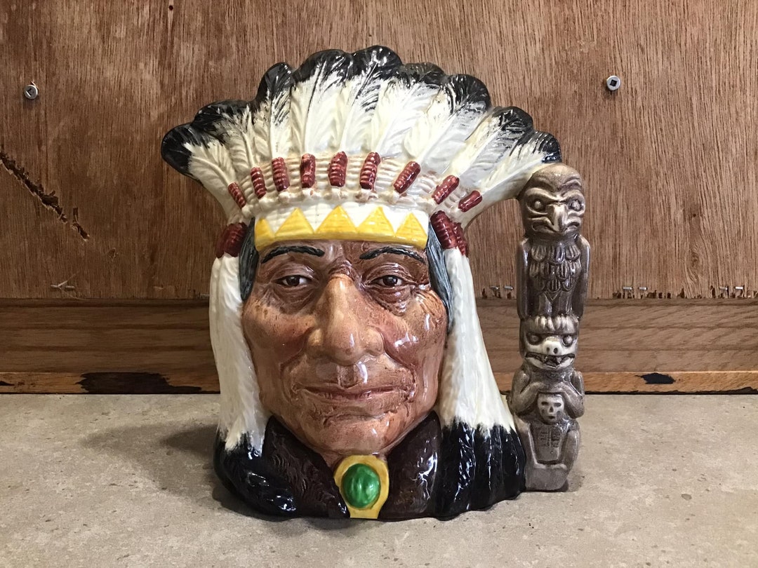 Vintage Large "north American Indian" D6611 Royal Doulton Mug Jug ...