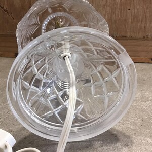 Vintage Clear Crystal Table Lamp, Mid Century, MCM, Vintage Bedside - Etsy