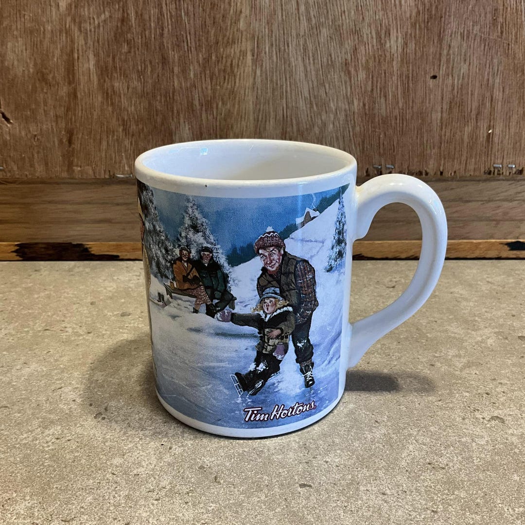 Tim Hortons Coffee Mugs Skating Pond 12 Oz Collector Series 003 Made in ...