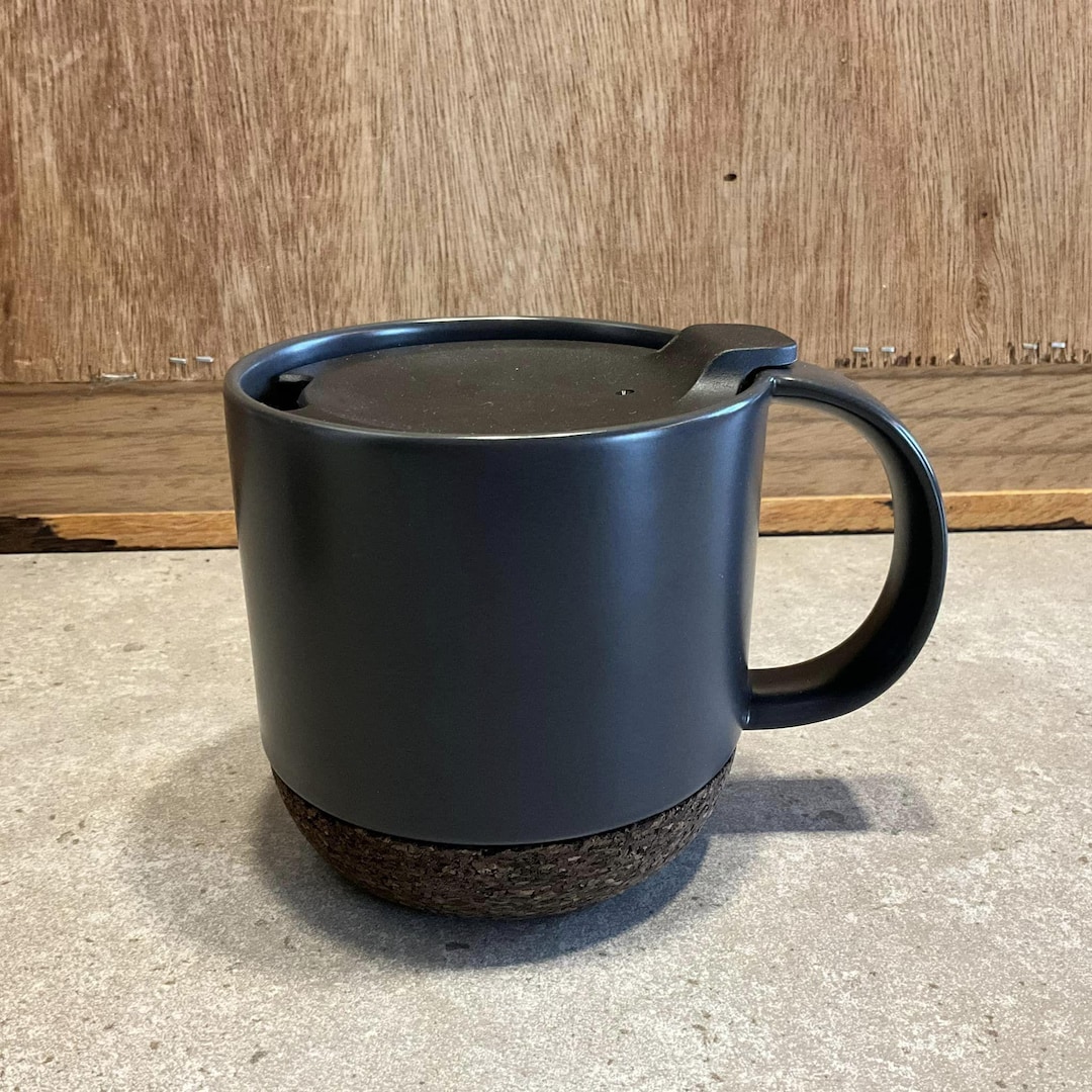 STARBUCKS Coffee Mug With Lid, Cork Bottom 12 Oz Travel Mug - Etsy