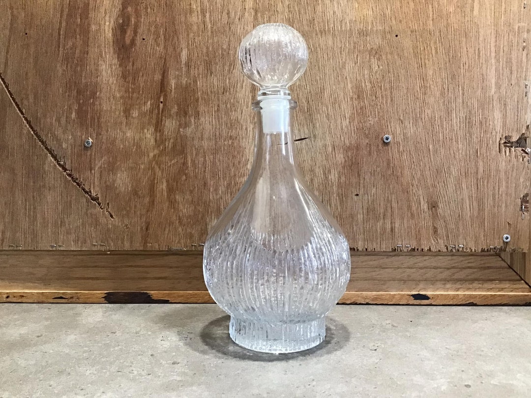 Vintage Austrian Tree Bark Design Clear Glass Decanter With Stopper - Etsy