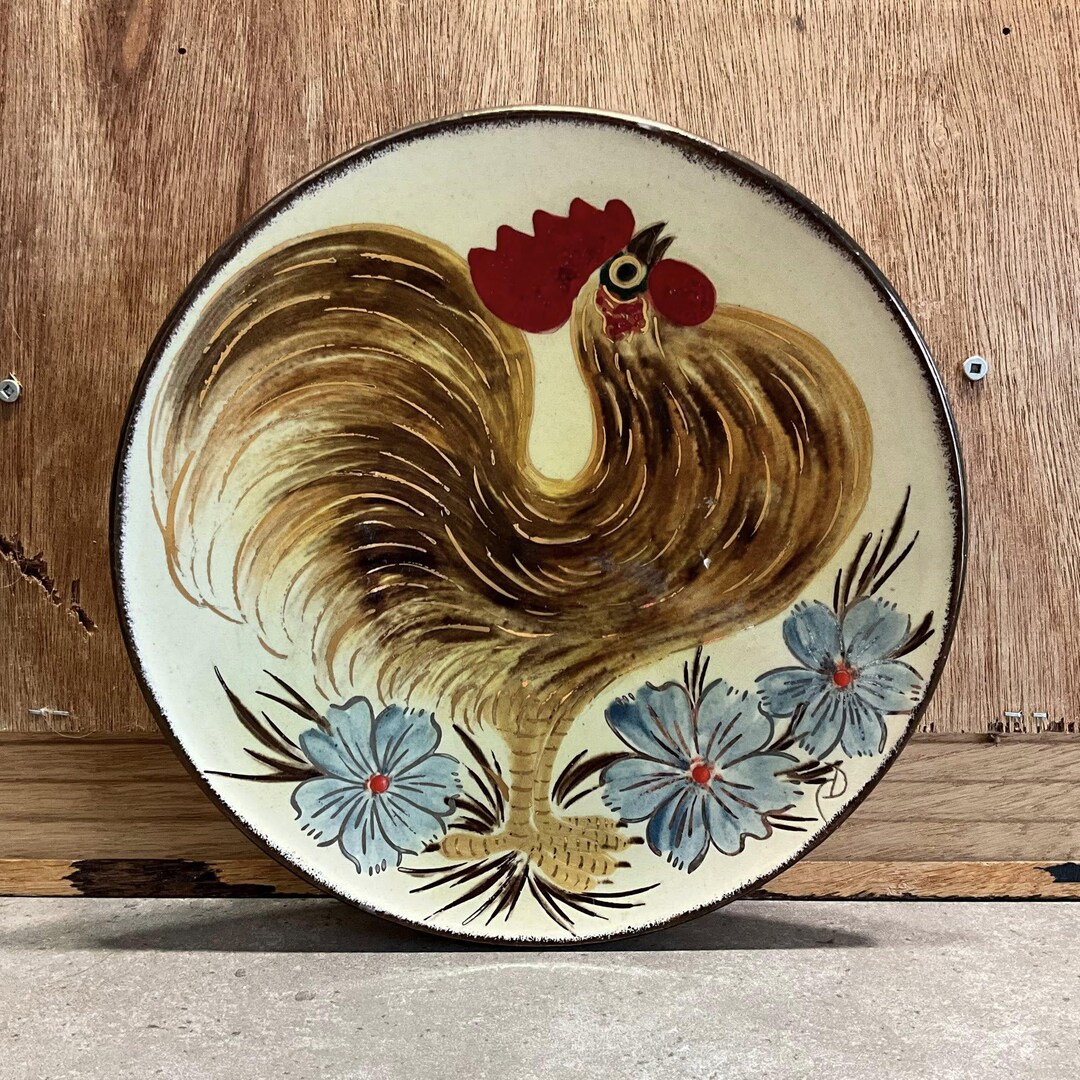 Decorative Clay Wall Plate With Rooster Artist Eusebio Diaz Costa ...