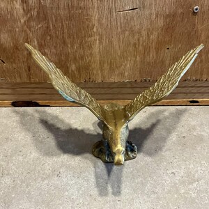 Vintage Carved Brass Eagle Sculpture, Metal Bird Sculpture - Patina - Etsy