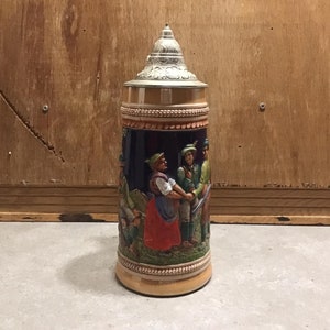 Vintage Gerz W. Germany Beer Mug With Lid: Decorative Barware - Etsy