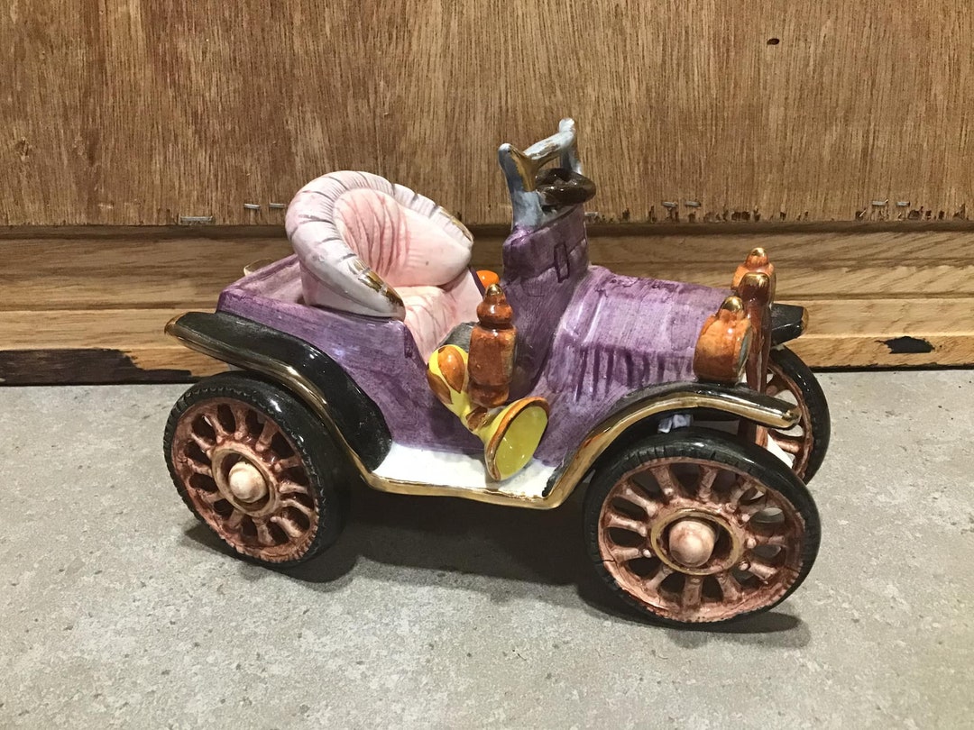 Vintage Ceramic Car Figurine - Model Automobile - Room Shelf Decor, Old ...