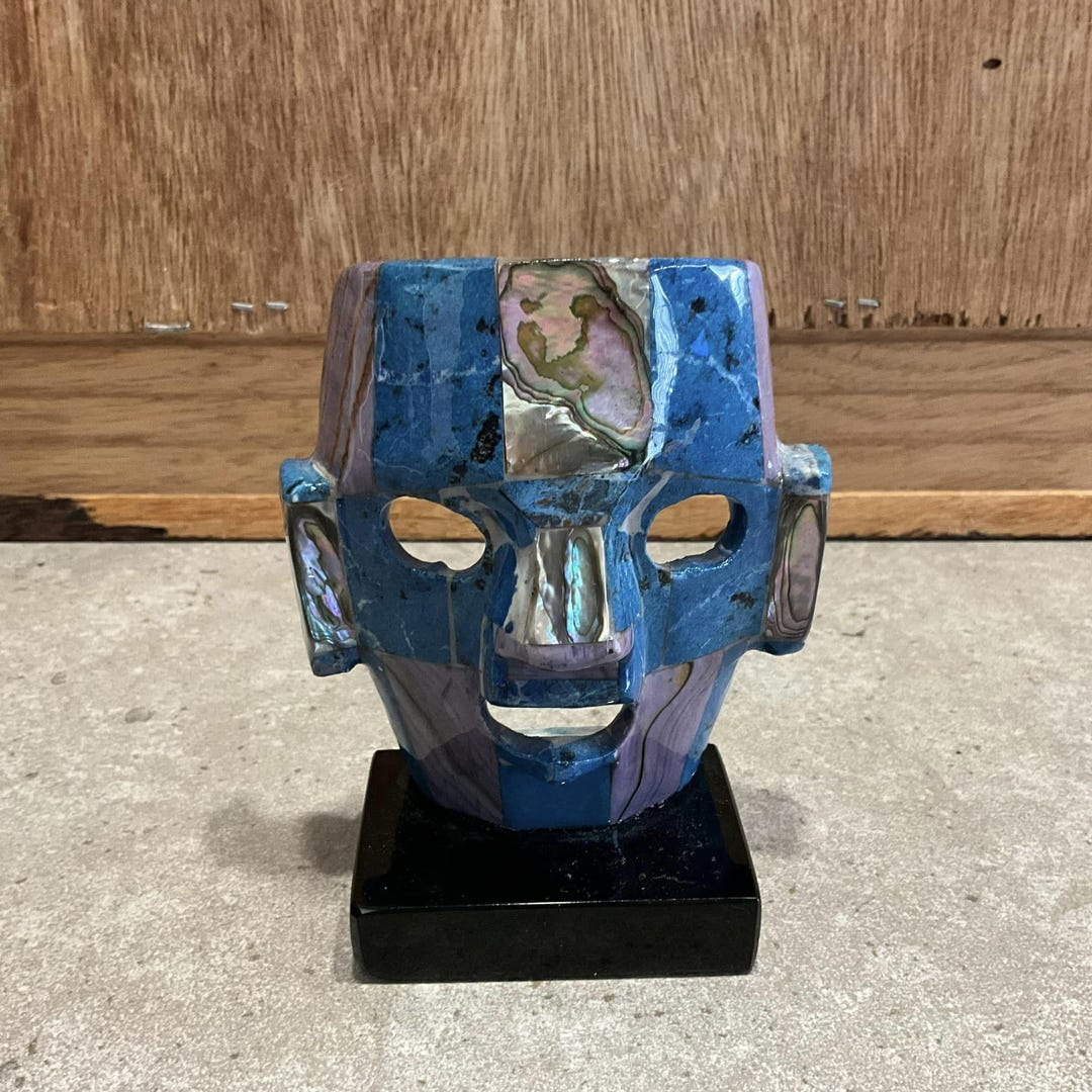 Aztec Mask, Teotihuacan Funerary Mask, Mosaic Mask, Aztec and Mayan ...