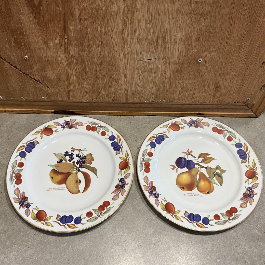 Vintage Royal Worcester Evesham Fine Porcelain Dinner Plate With Fruit ...