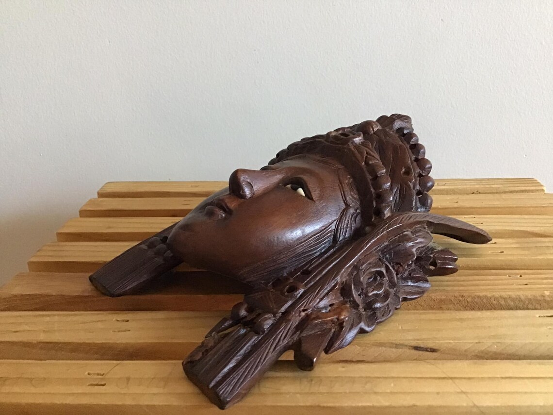 Vintage Mid Century Decor Wall Hanging Art Primitive Face - Etsy