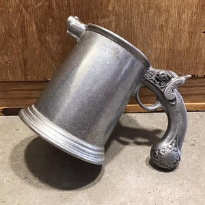 Vintage Pewter Pistol Mug Stein Gun Stein - Etsy