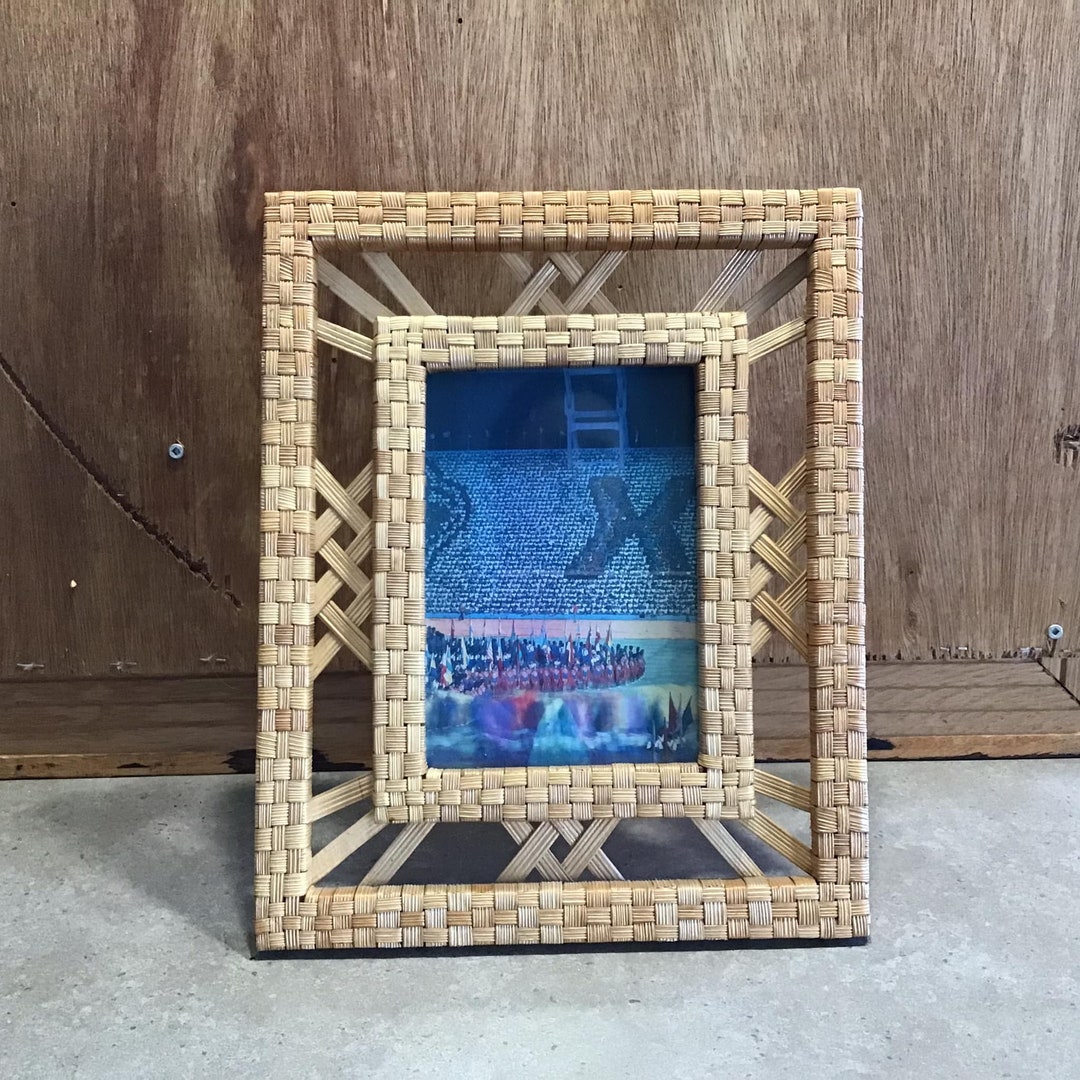 Woven Rattan Picture Frame - Etsy