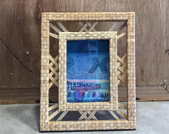 Vintage Style Wicker Picture Frame , Wicker Photo Frame A3, A4 ...