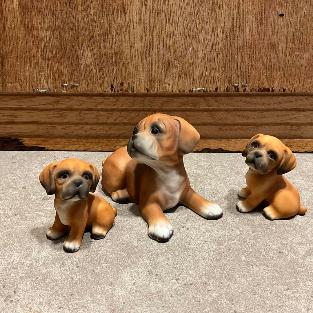 3 Ceramic Boxer Dogs Made in Japan - Etsy