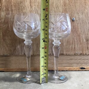 2 Vintage Crystal Wine Glasses Pinwheel Pattern Made in Hungary - Etsy
