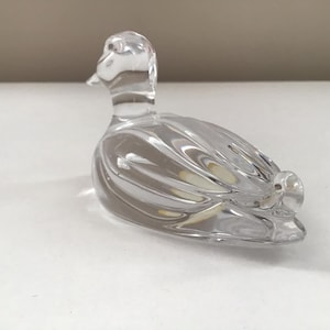 Princess House 24% Lead Crystal Duck Figure Paper Weight Germany With ...
