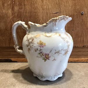 Antique Bishop & Stonier Imperial Semi Porcelain Floral Pitcher England ...