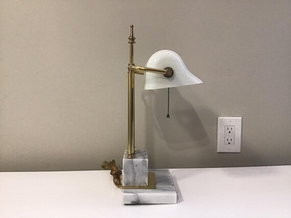 White Bankers Desk Lamp