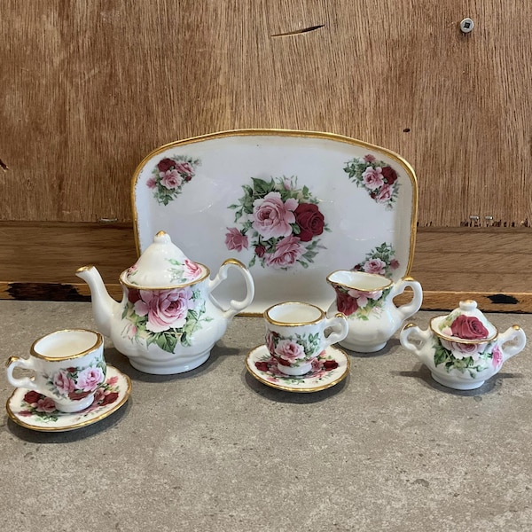 Miniature Tea Set - Etsy Canada