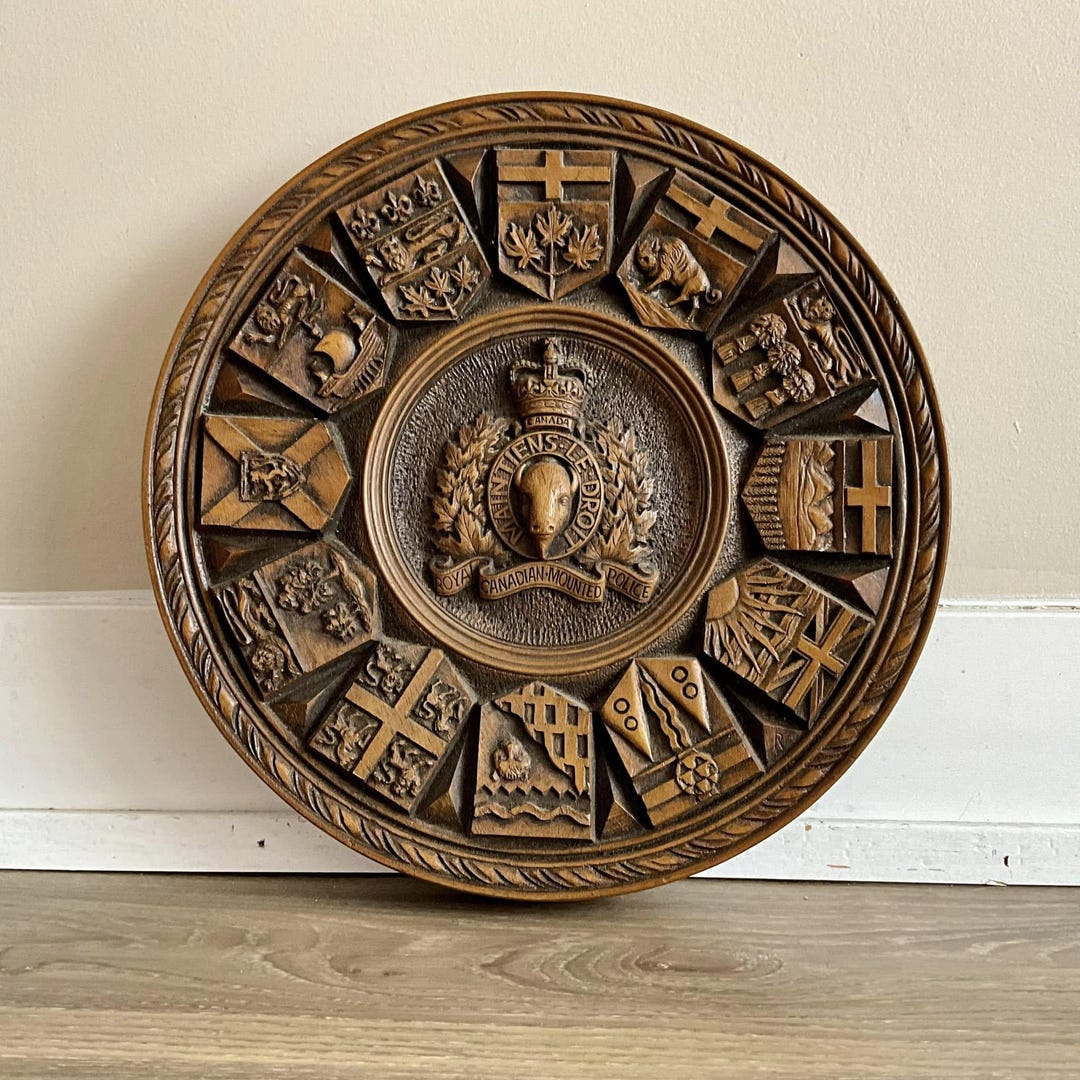 Vintage RCMP Commemorative Plaque Wall Hanging Royal Canadian Mounted ...