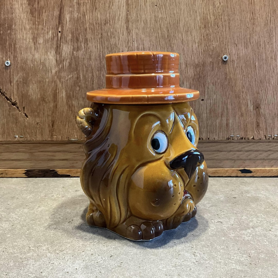 Vintage Lion Cookie Jar: Made in Japan, Kitchen Storage Decor - Etsy